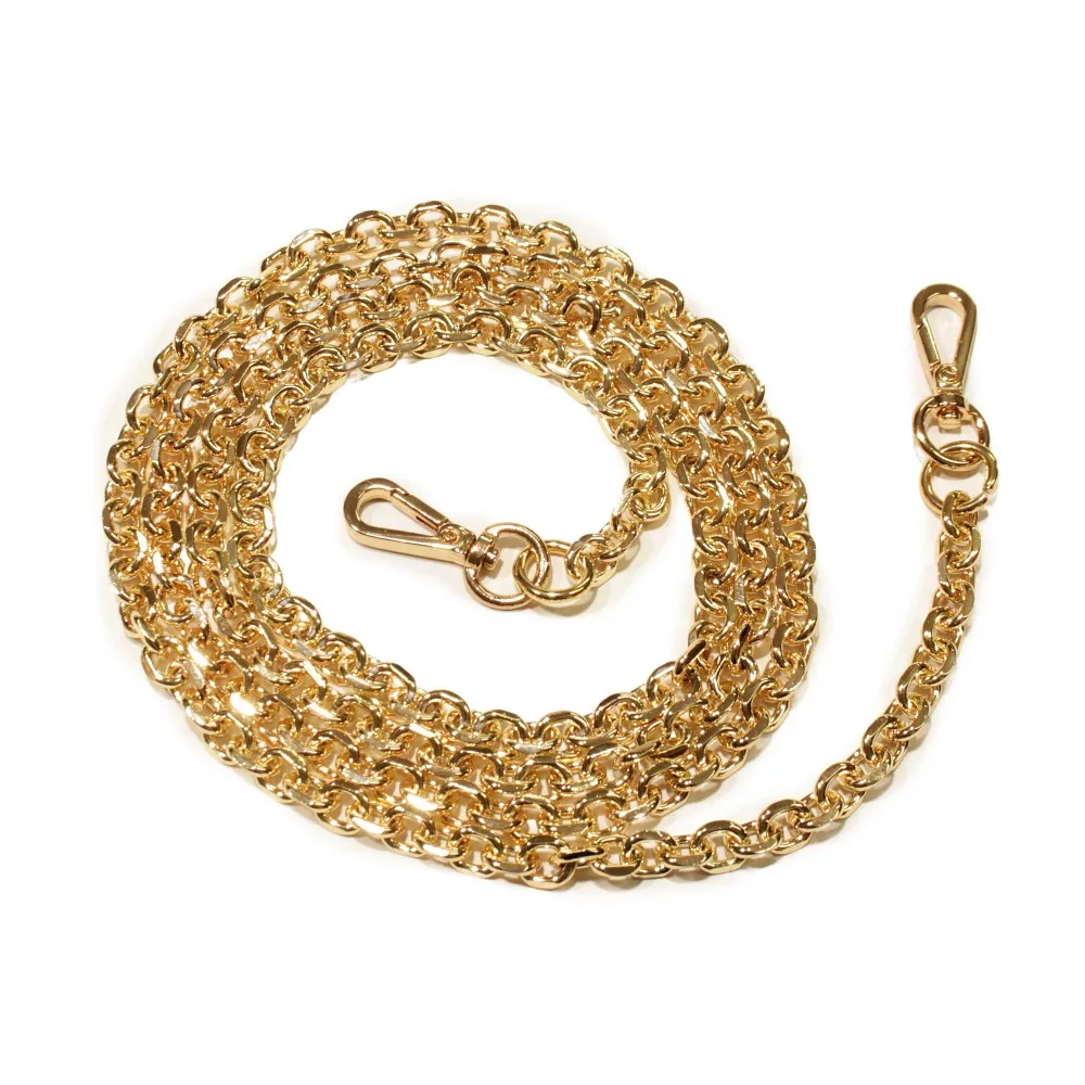 Ready-made Handbag Chain with Carabiners, Gold coloured. - B